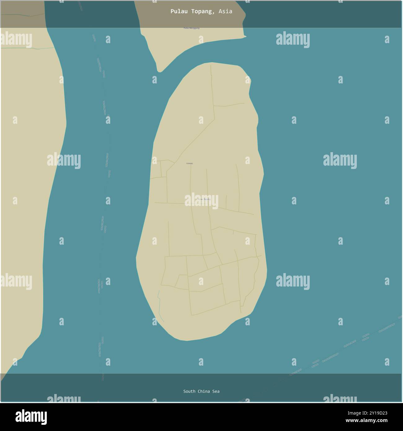Pulau Topang in the South China Sea, belonging to Indonesia, cropped to ...