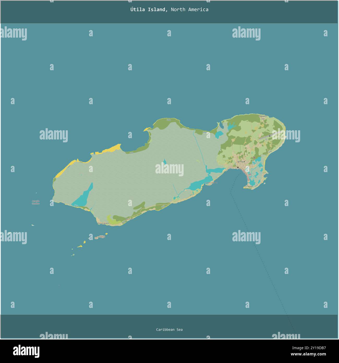 Utila map hi-res stock photography and images - Alamy