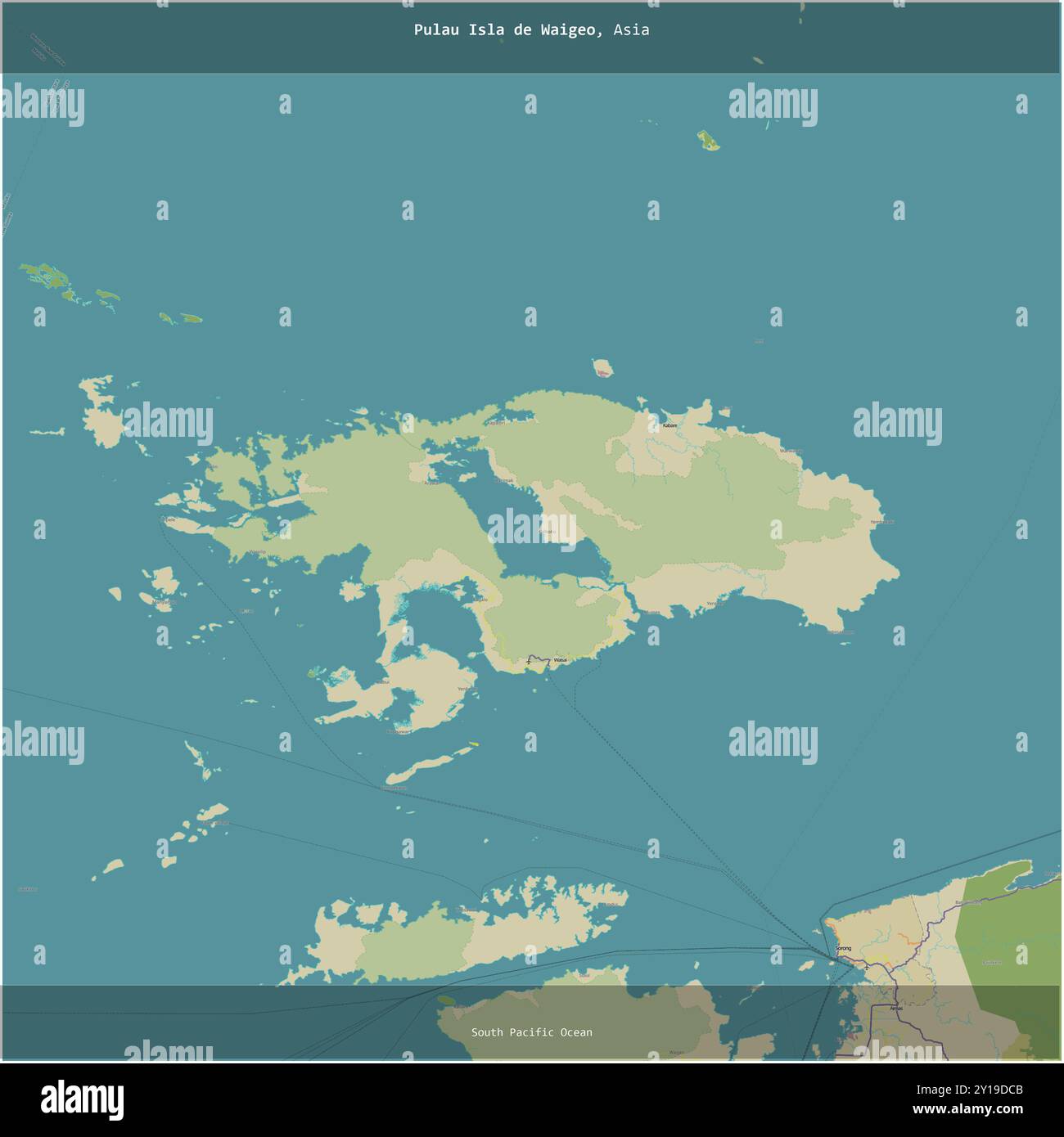 Pulau Isla de Waigeo in the South Pacific Ocean, belonging to Indonesia ...