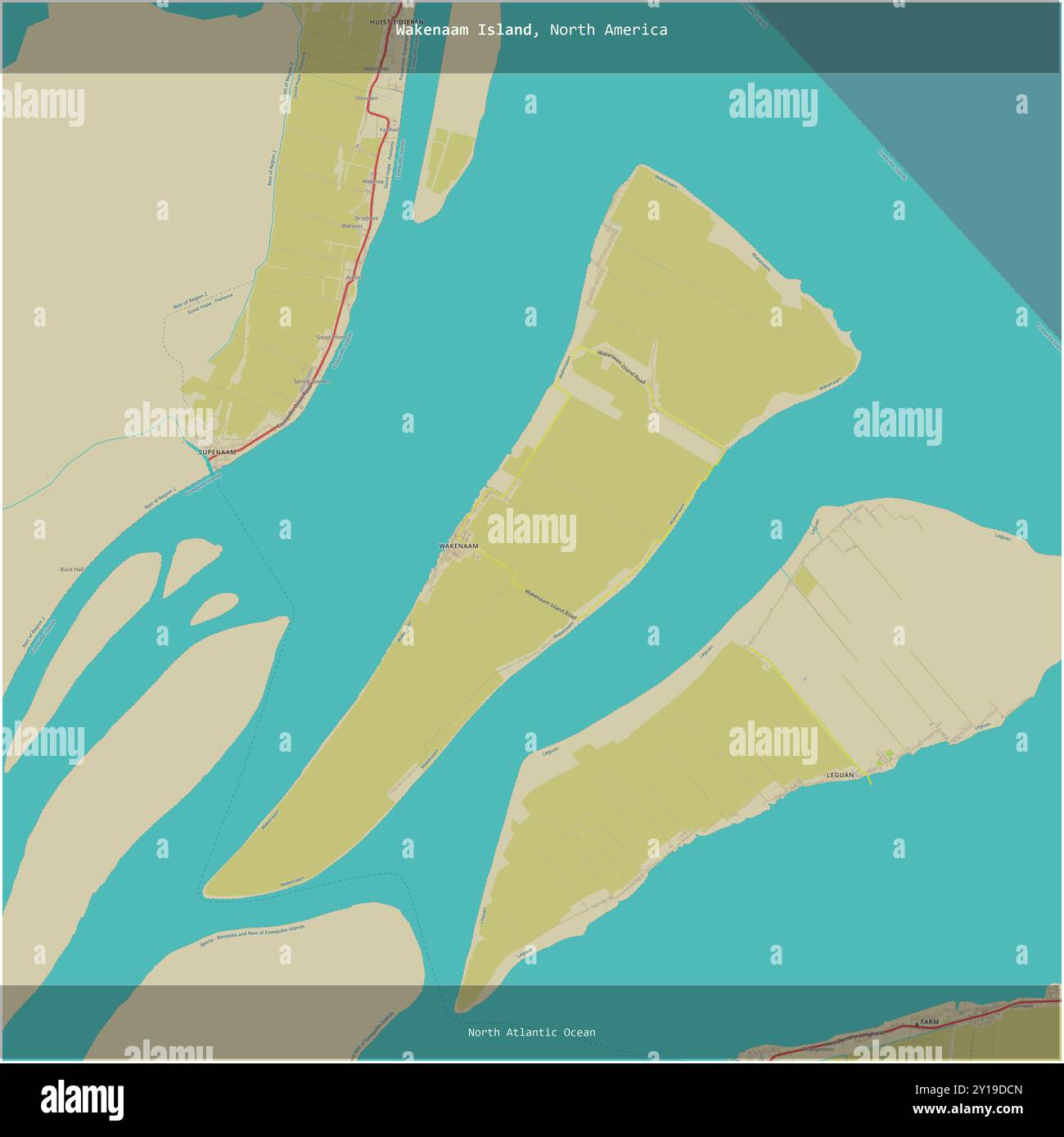 Guyana map outline hi-res stock photography and images - Alamy