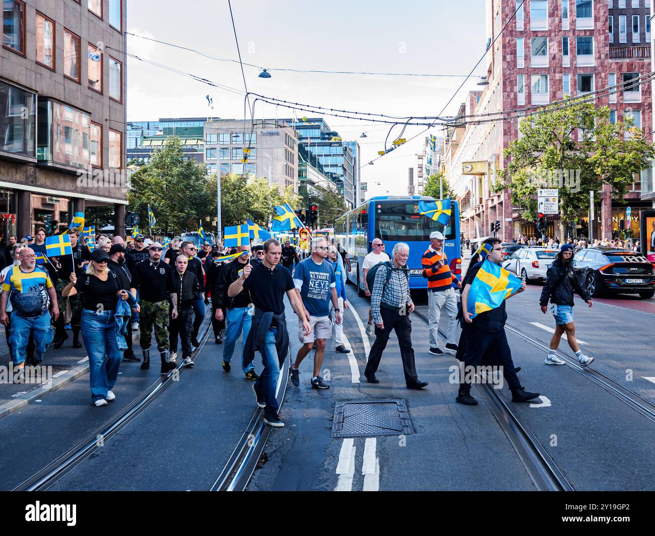Group people holding swedish flag hi-res stock photography and images ...