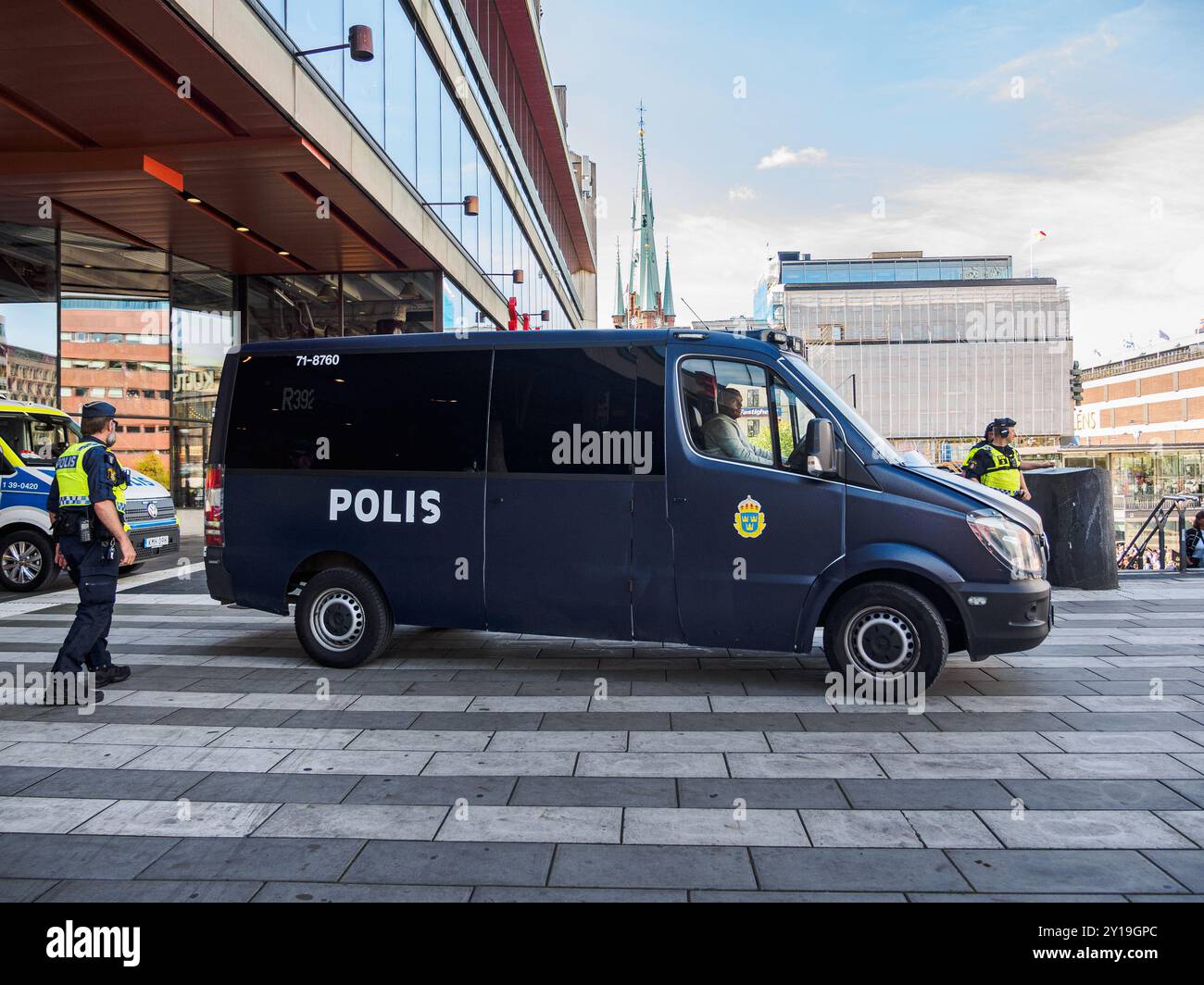 Stockholm, Sweden - August 24, 2024: A police special forces vehicle at ...