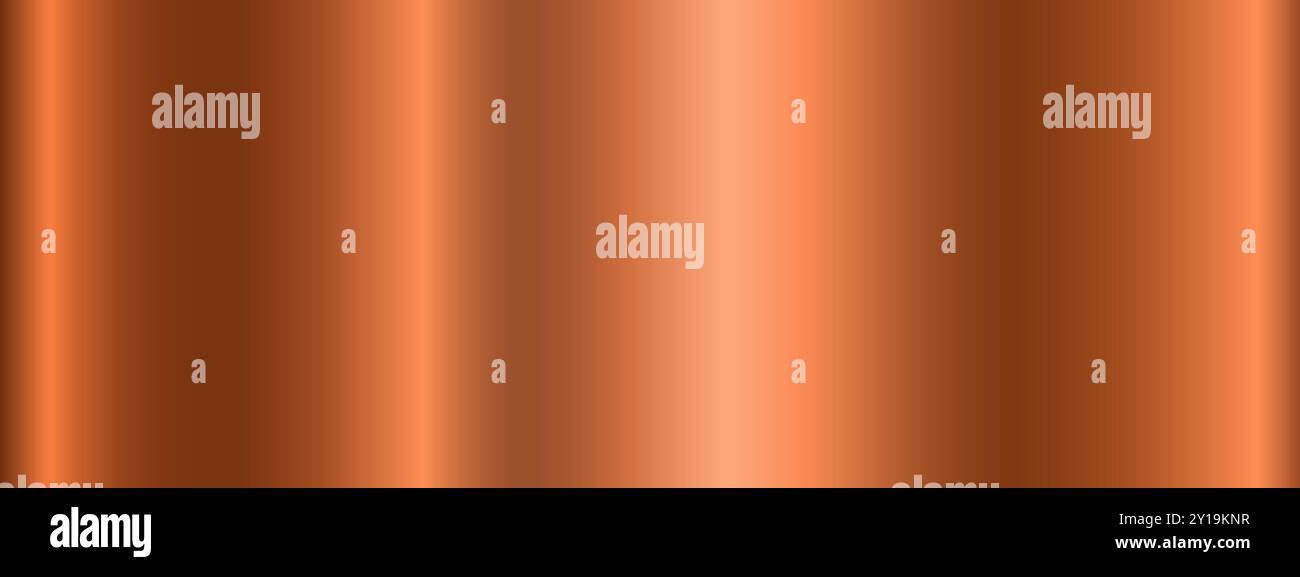 Metallic gradients with highlights. Copper metal gradient effects for ...