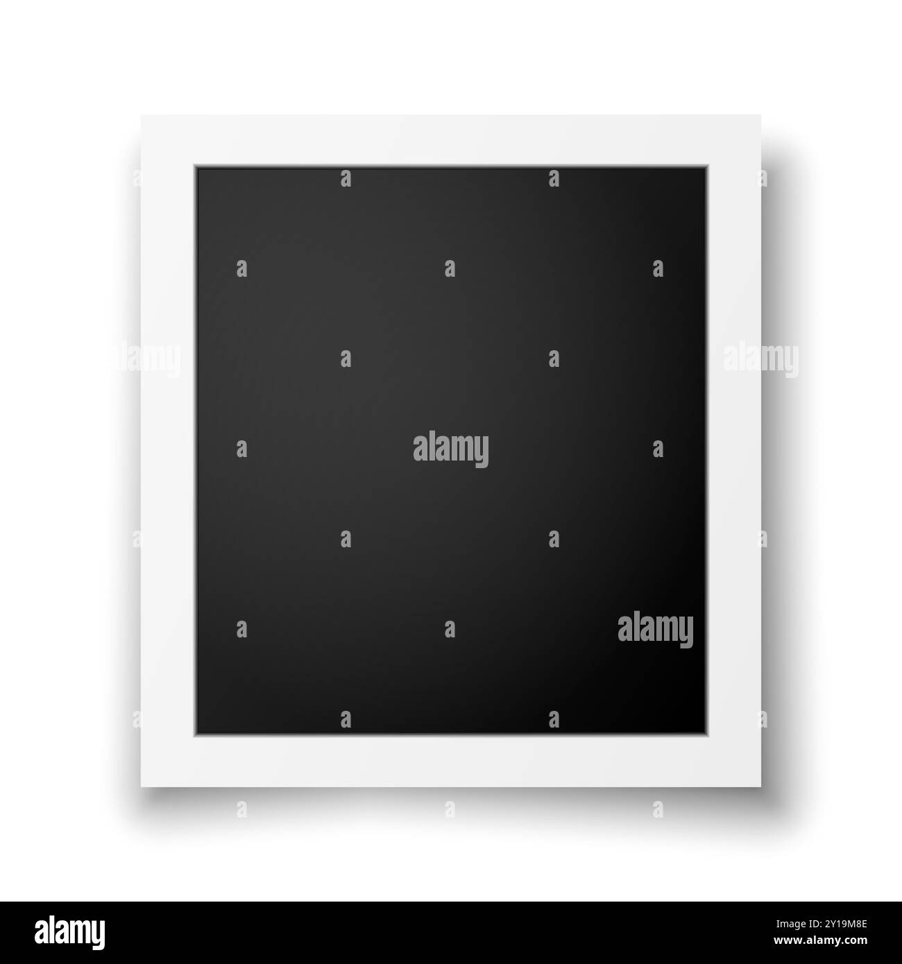 Realistic layout of Polaroid photo frame on a white background Stock ...