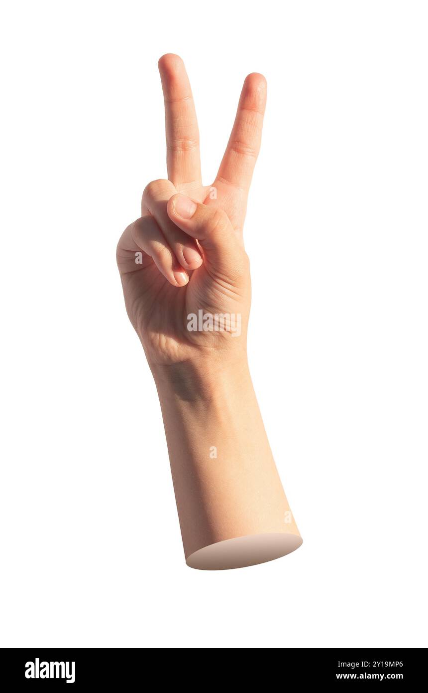 V hand pose hi-res stock photography and images - Alamy