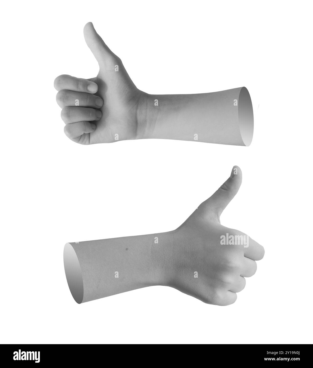 Kid hand showing one finger Black and White Stock Photos & Images - Alamy