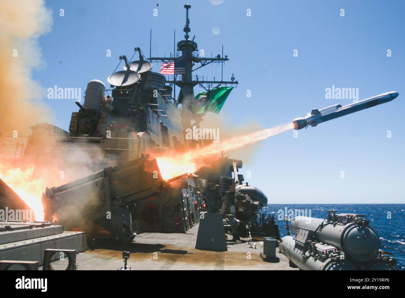 The Arleigh Burke-class guided-missile destroyer USS Fitzgerald (DDG 62 ...
