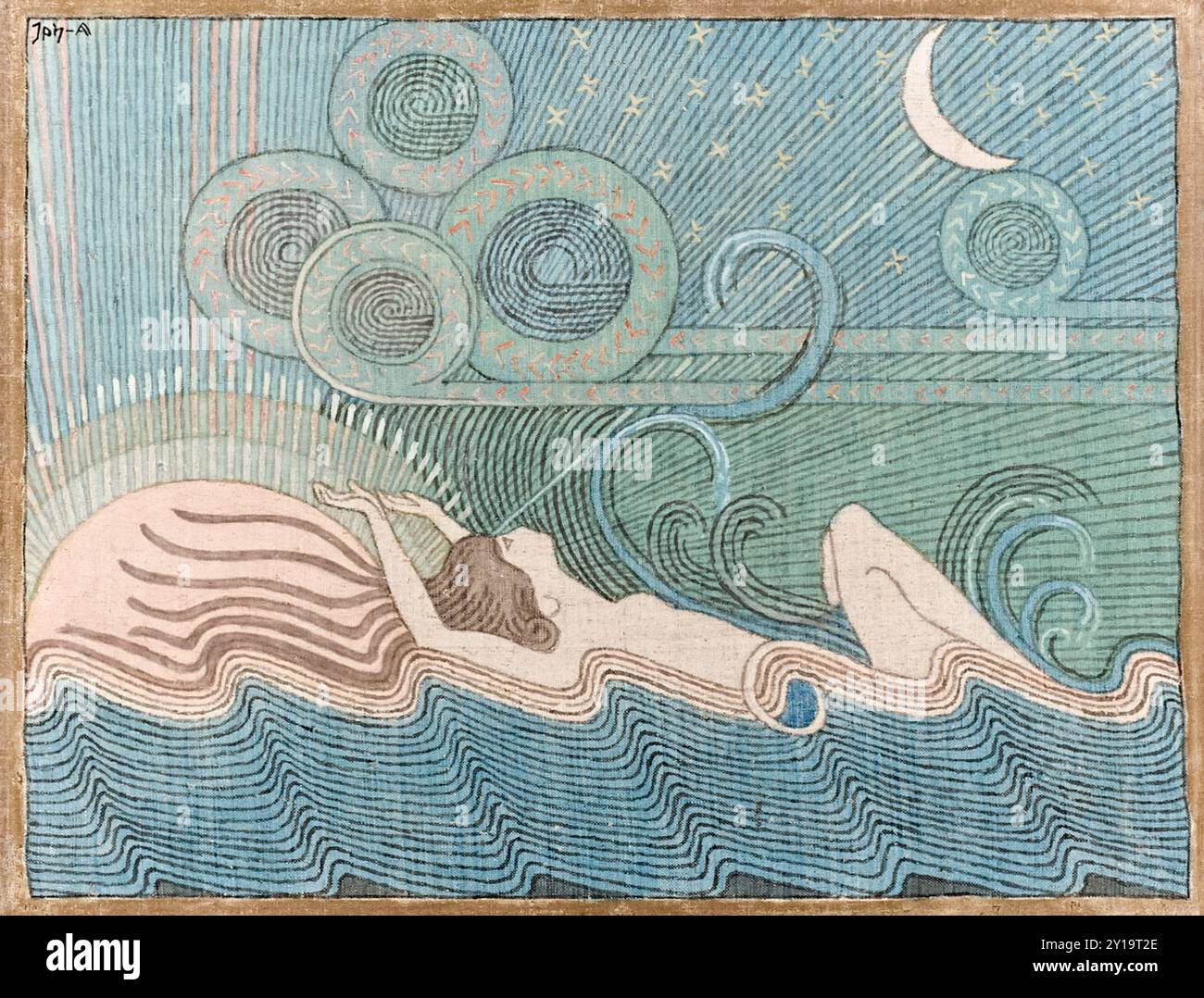 Ilmatar by Finnish artist Joseph Alanen (1885-1920) painted circa 1913 ...