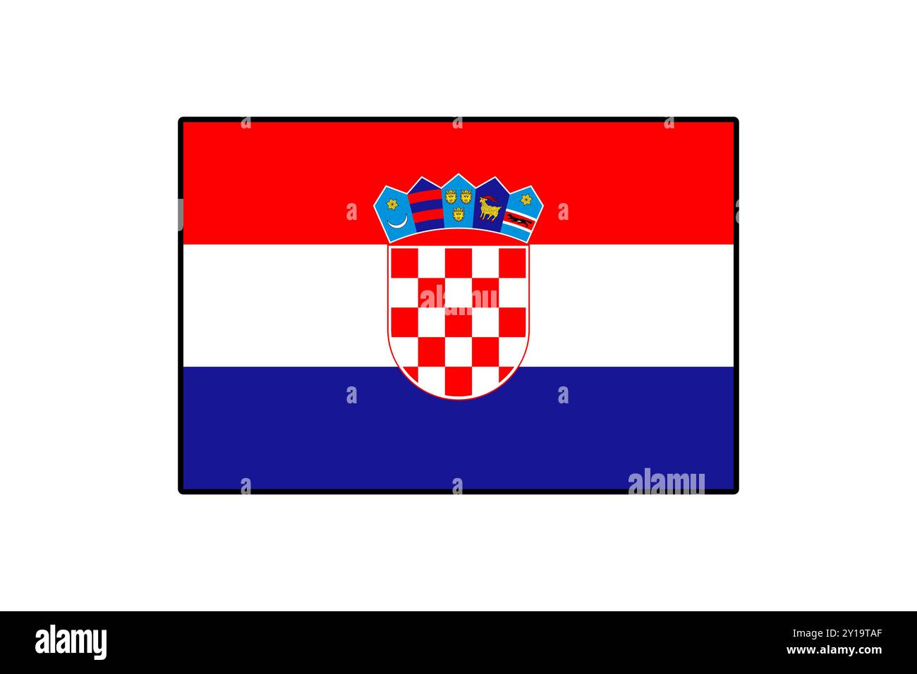 The design displays the flag of Croatia, showcasing its red, white, and ...