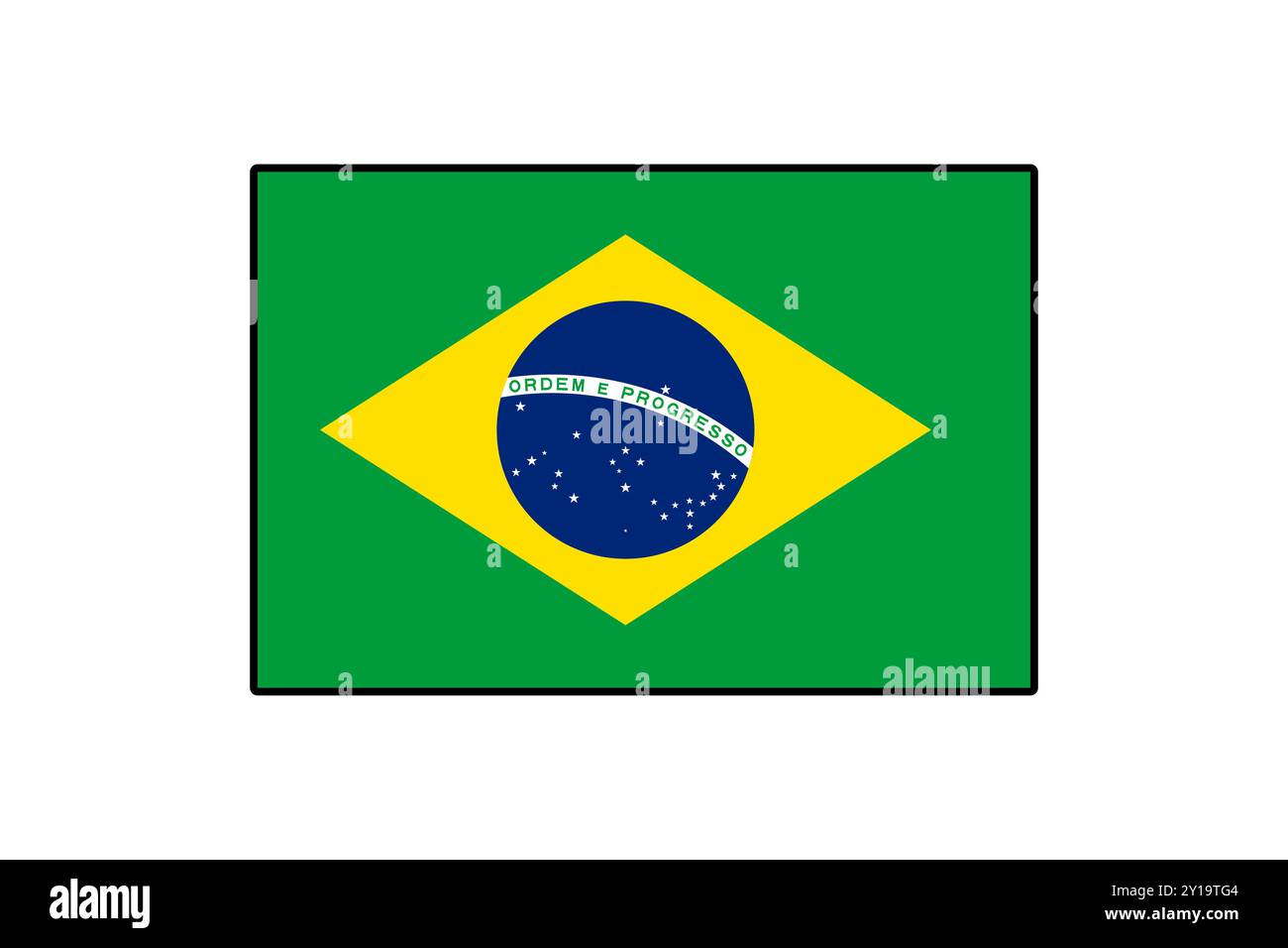 The vibrant flag of Brazil features a green background with a yellow ...