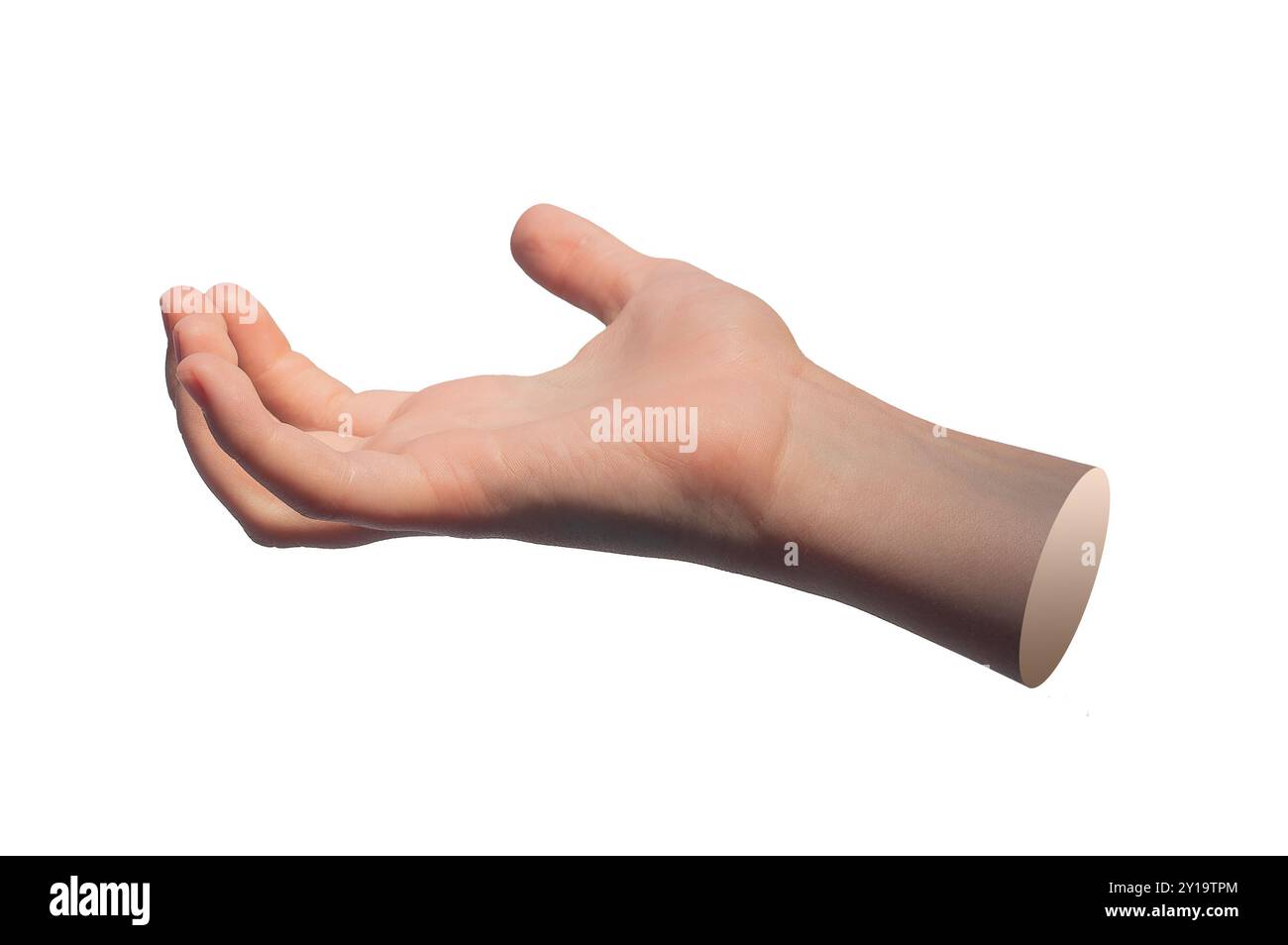 Holding, hand gesture, sign isolated on white background Stock Photo ...