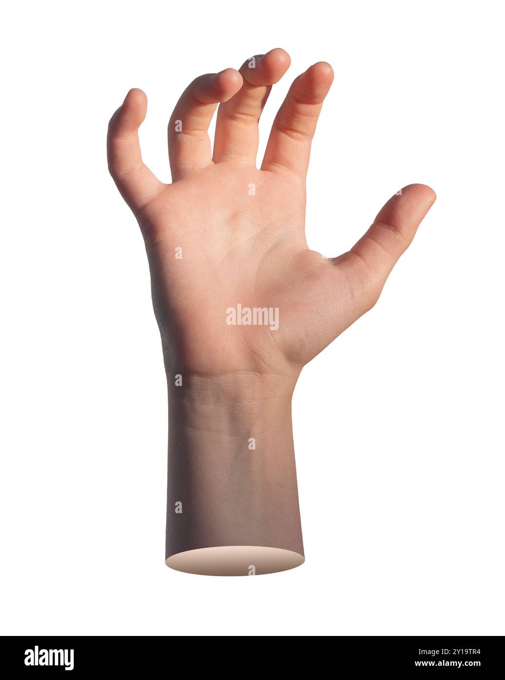 Catching, grabbing, hand gesture, sign isolated on white background ...