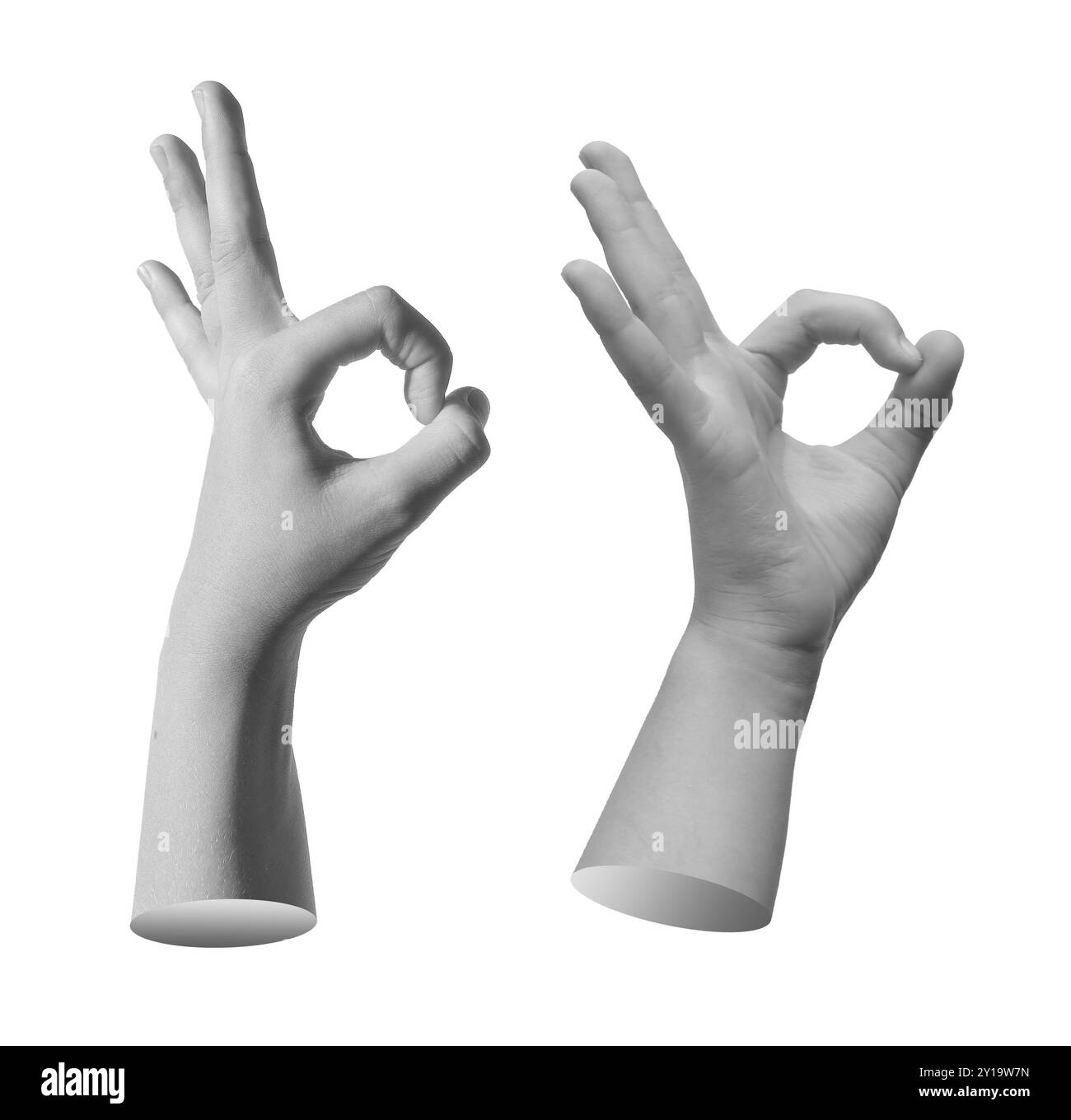 OK, okay sign, kids hand gesture isolated on white background Stock ...