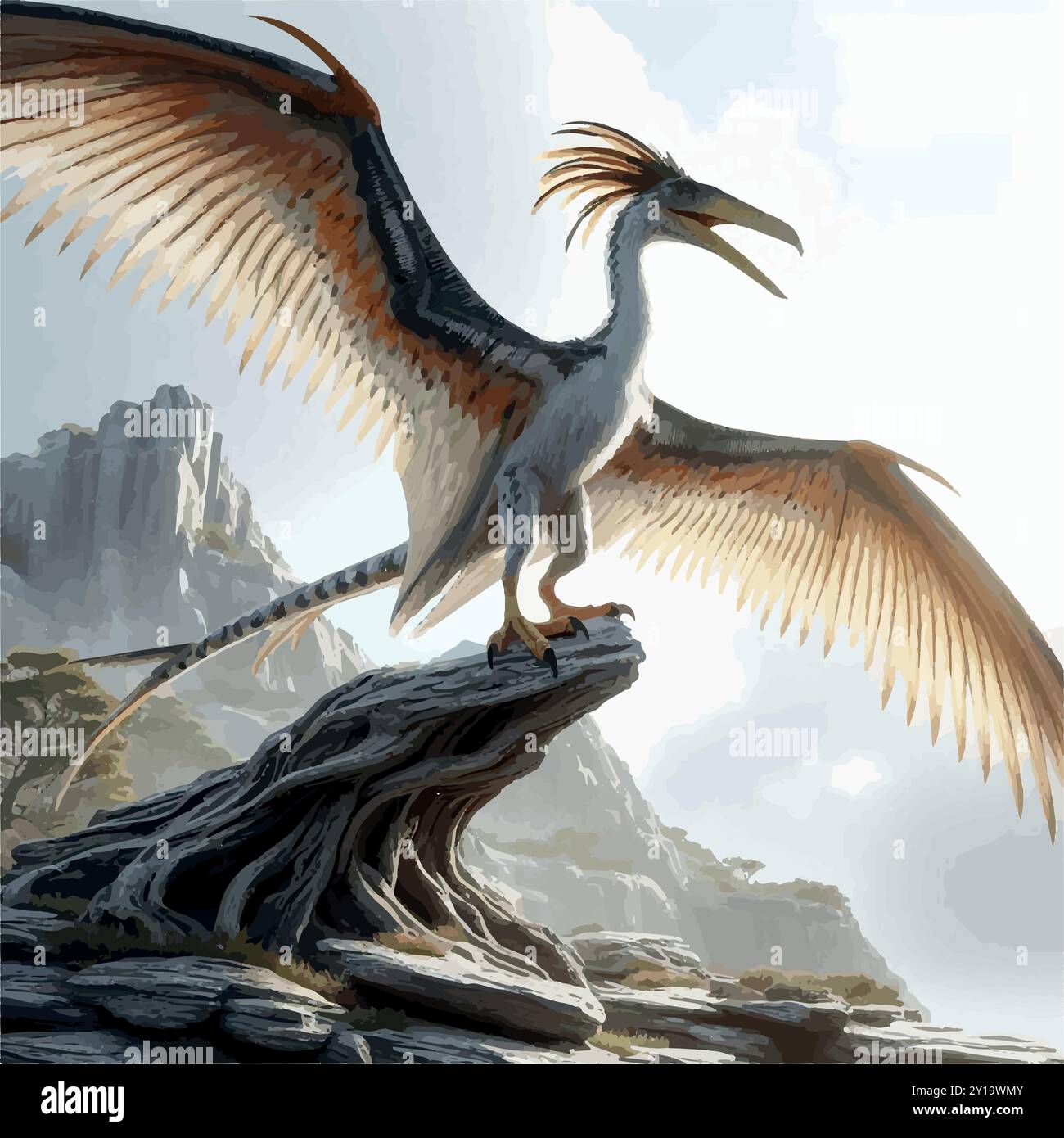 Quetzalcoatlus: A Closer Look at Its Enormous Wings Stock Vector Image ...