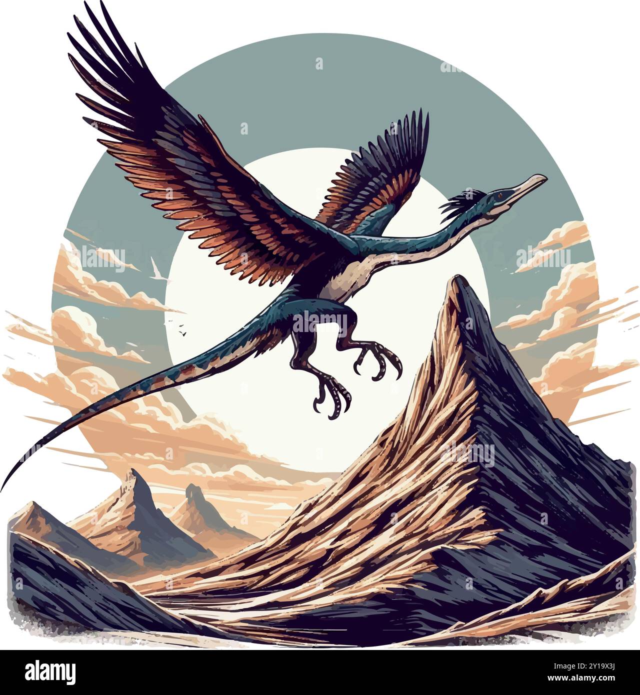 Quetzalcoatlus drawing Cut Out Stock Images & Pictures - Alamy