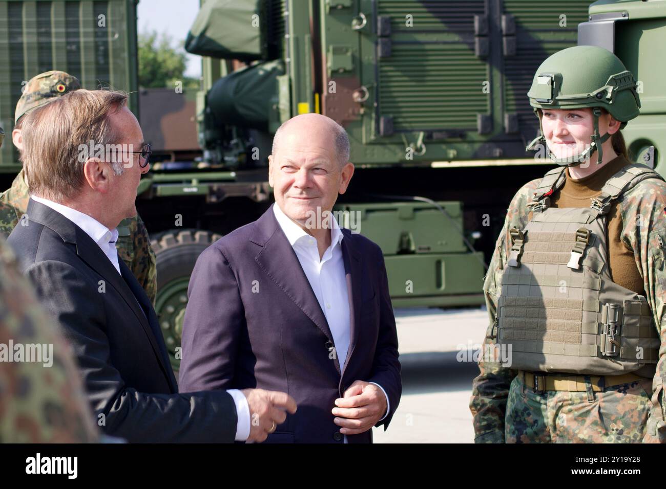KIEL, GERMANY, SEPTEMBER 4, 2024: Olaf Scholz and Boris Pistorius ...