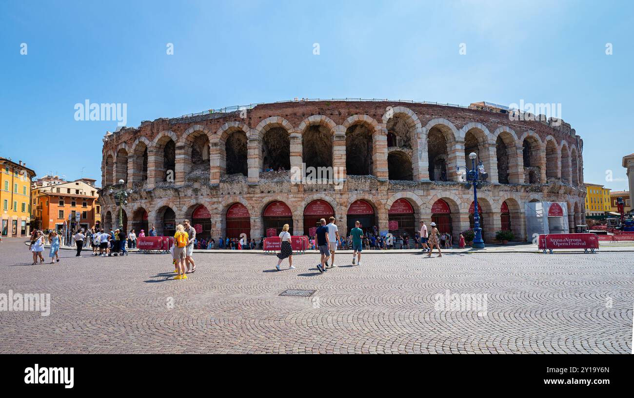 Famous Verona arena, a Roman amphitheatre now serving for opera ...