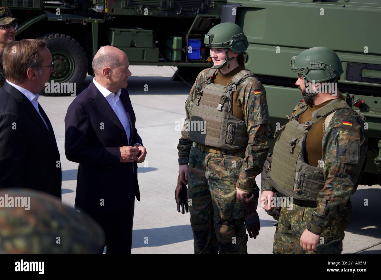 KIEL, GERMANY, SEPTEMBER 4, 2024: Olaf Scholz and Boris Pistorius ...