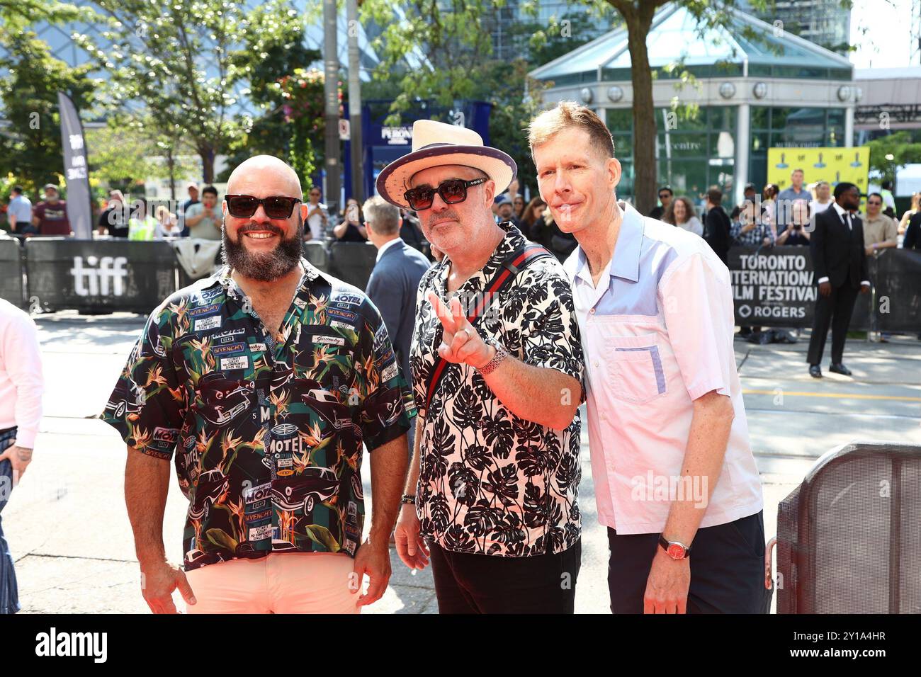 On. 05th Sep, 2024. Tyler Stewart, Ed Robertson, Jim Creeggan of ...