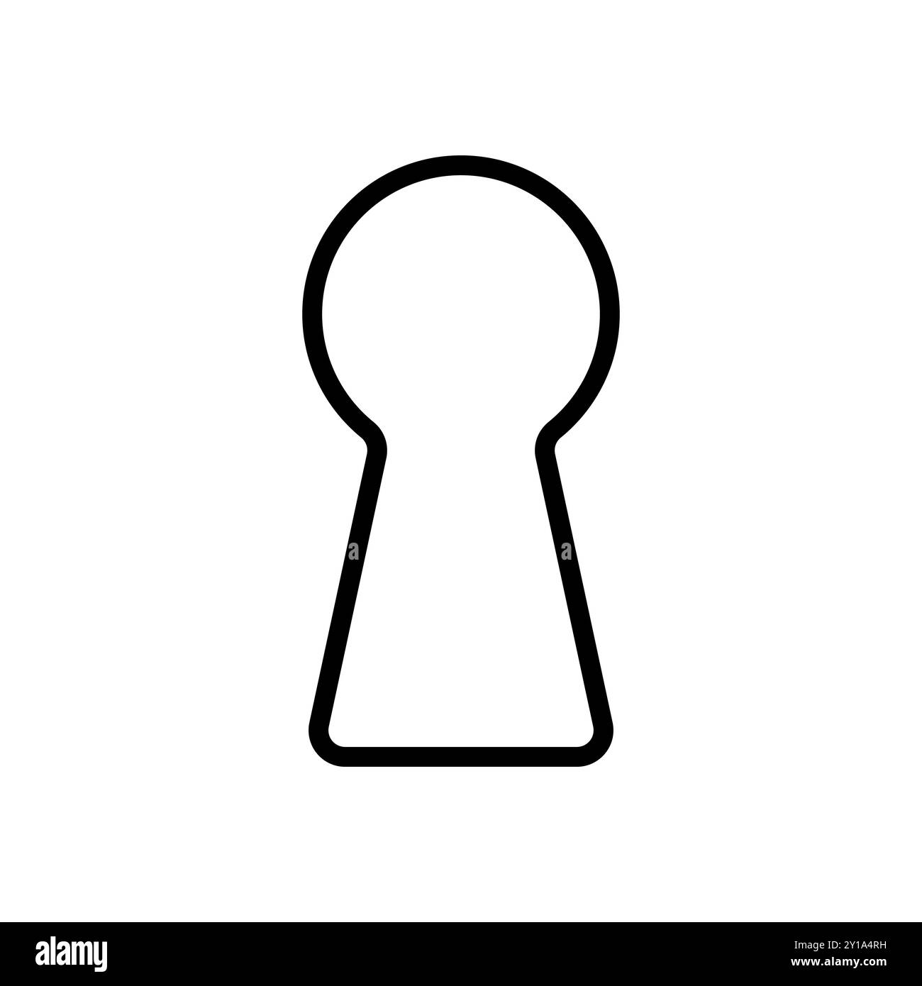 Vector flat outline lock key hole Stock Vector Image & Art - Alamy