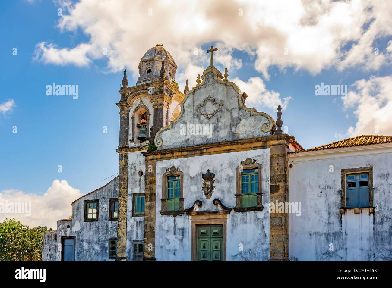 Historic church facade in the city of Olinda in the state of Pernambuco ...