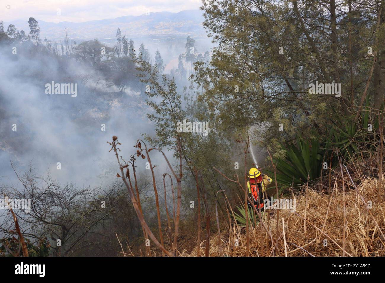 NAYON VALLEY FIRE Quito, Thursday, September 5, 2024 Fire in Tumbaco ...