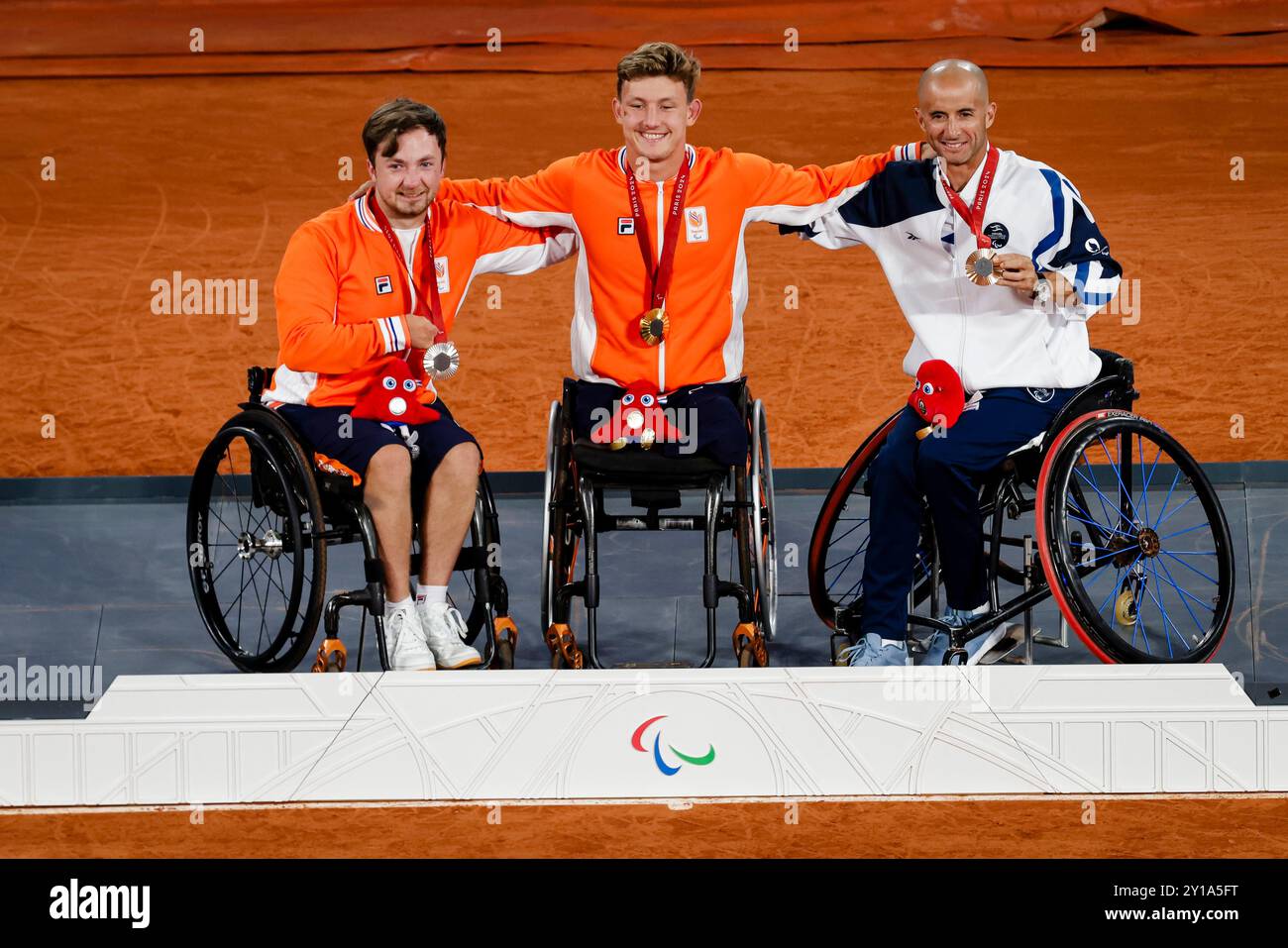 Paris, Sept. 5, 2024, Paralympics wheelchair tennis event. Sam Schroder ...