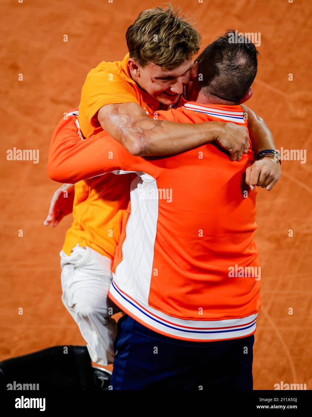 Paris, Sept. 5, 2024, Paralympics wheelchair tennis event. Niels Vink ...