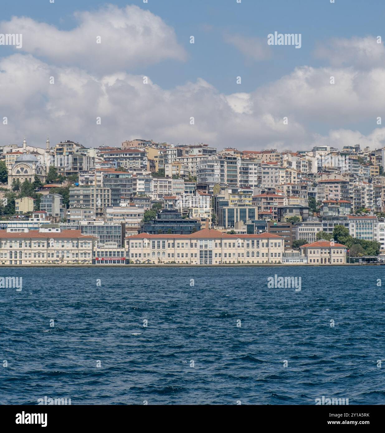 Istanbul's majestic coastline viewed from the Bosphorus, featuring ...