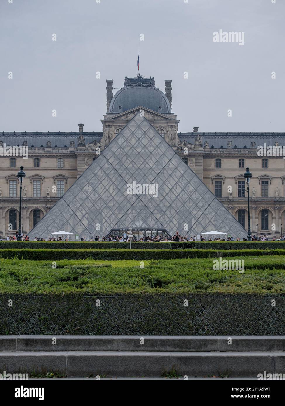 Louvre museum and pyramids hi-res stock photography and images - Alamy