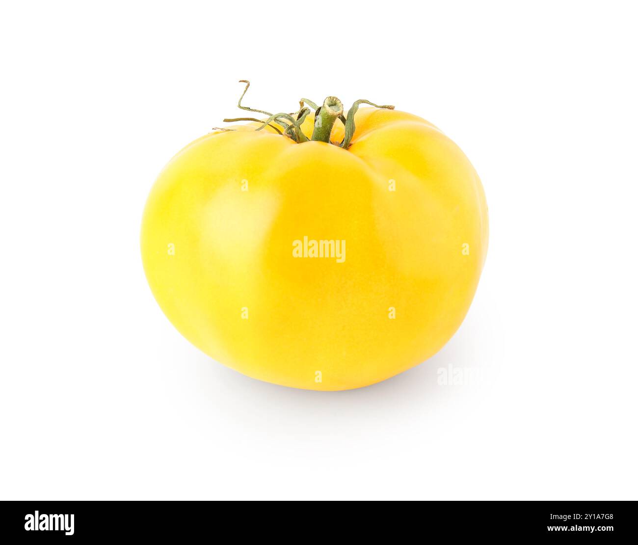 Fresh yellow tomato on white background Stock Photo - Alamy