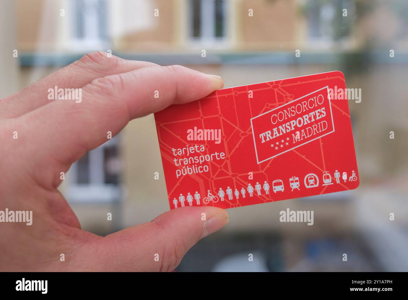 Card for public transport in Madrid Stock Photo - Alamy