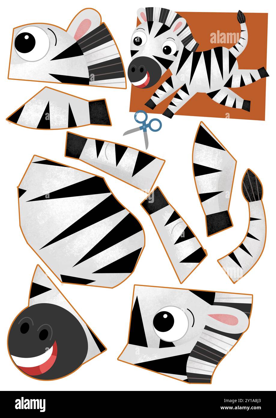 Zebra cartoon clipart hi-res stock photography and images - Alamy