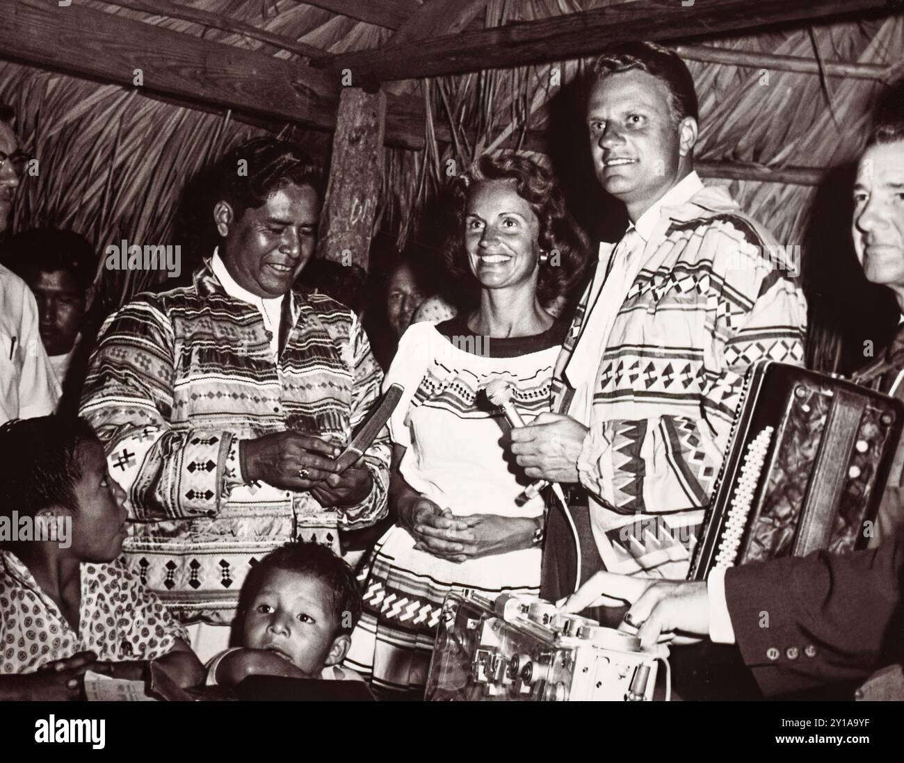 Florida Seminole Indian Chief and pastor Billy Osceola with American ...