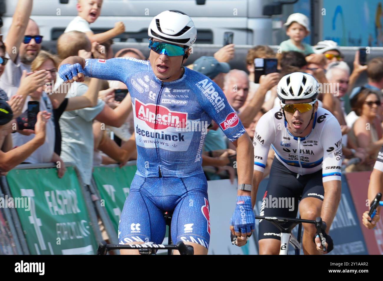 PHILIPSEN Jasper during the Renewi Tour 2024, Stage 4, Oostburg ...