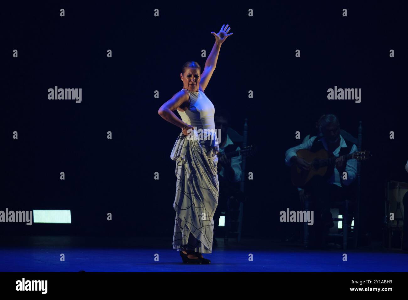 Spanish flamenco dancer Sara Baras performs on stage during her new ...