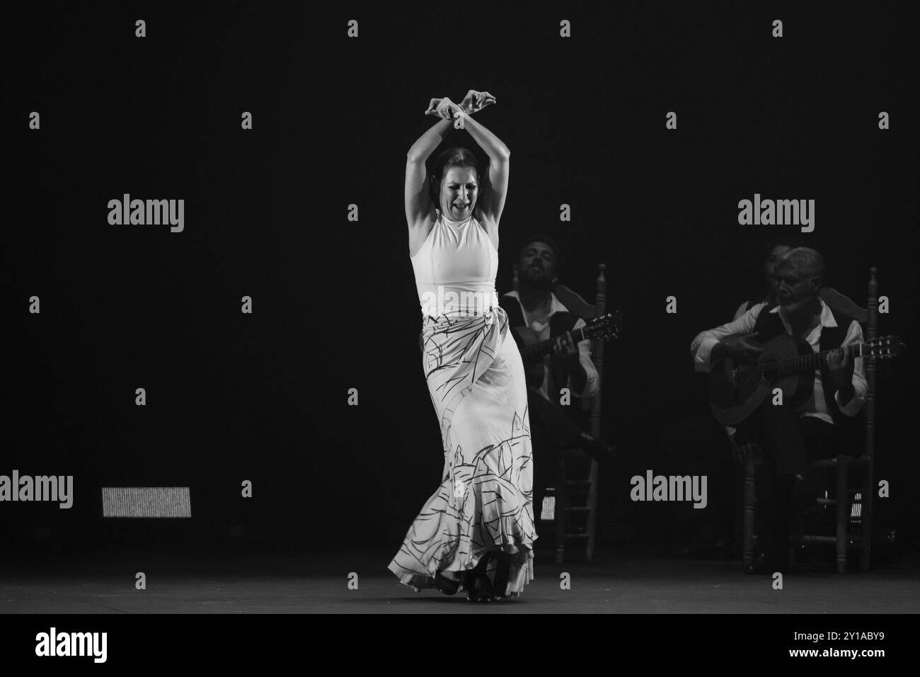 Spanish flamenco dancer Sara Baras performs on stage during her new ...