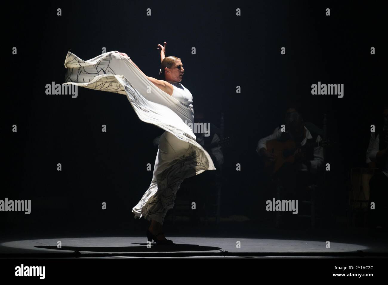 Spanish flamenco dancer Sara Baras performs on stage during her new ...