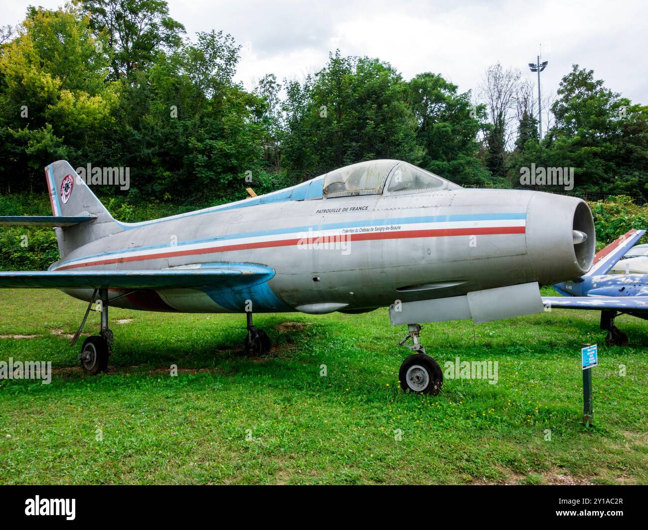 French first generation fighter jet at Savigny-les Beaune Castle Museum ...