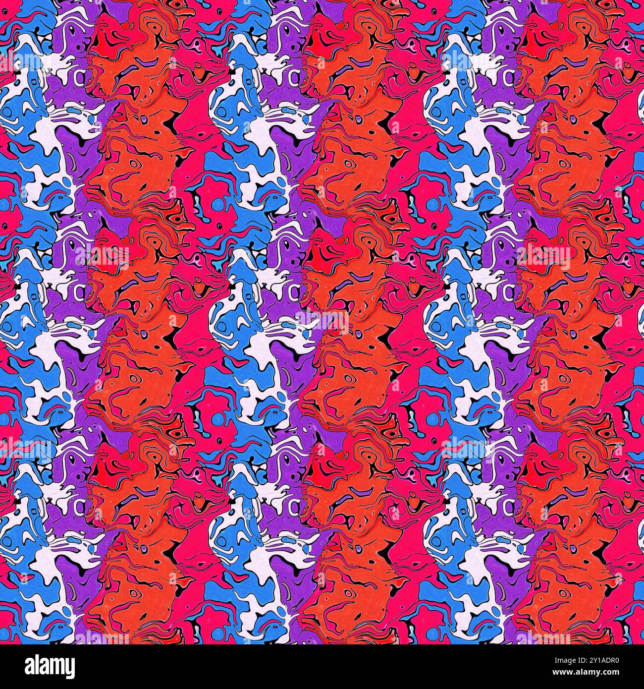 Whimsical ink splodge digital pattern with fun dripping paint effect ...