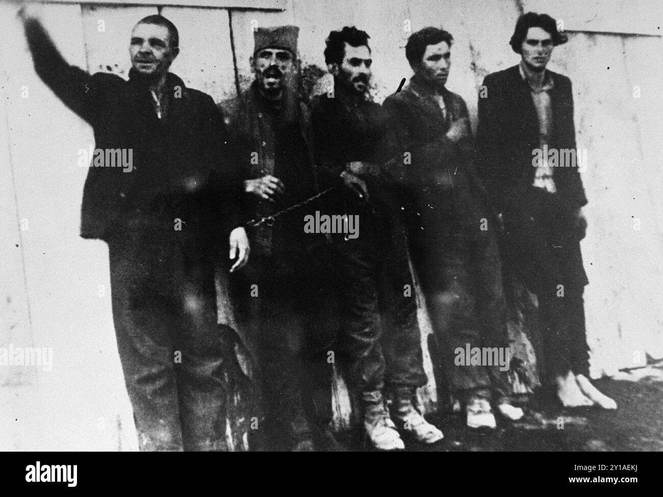 Five Serbian partisans just prior to their execution in Cuprija by a ...