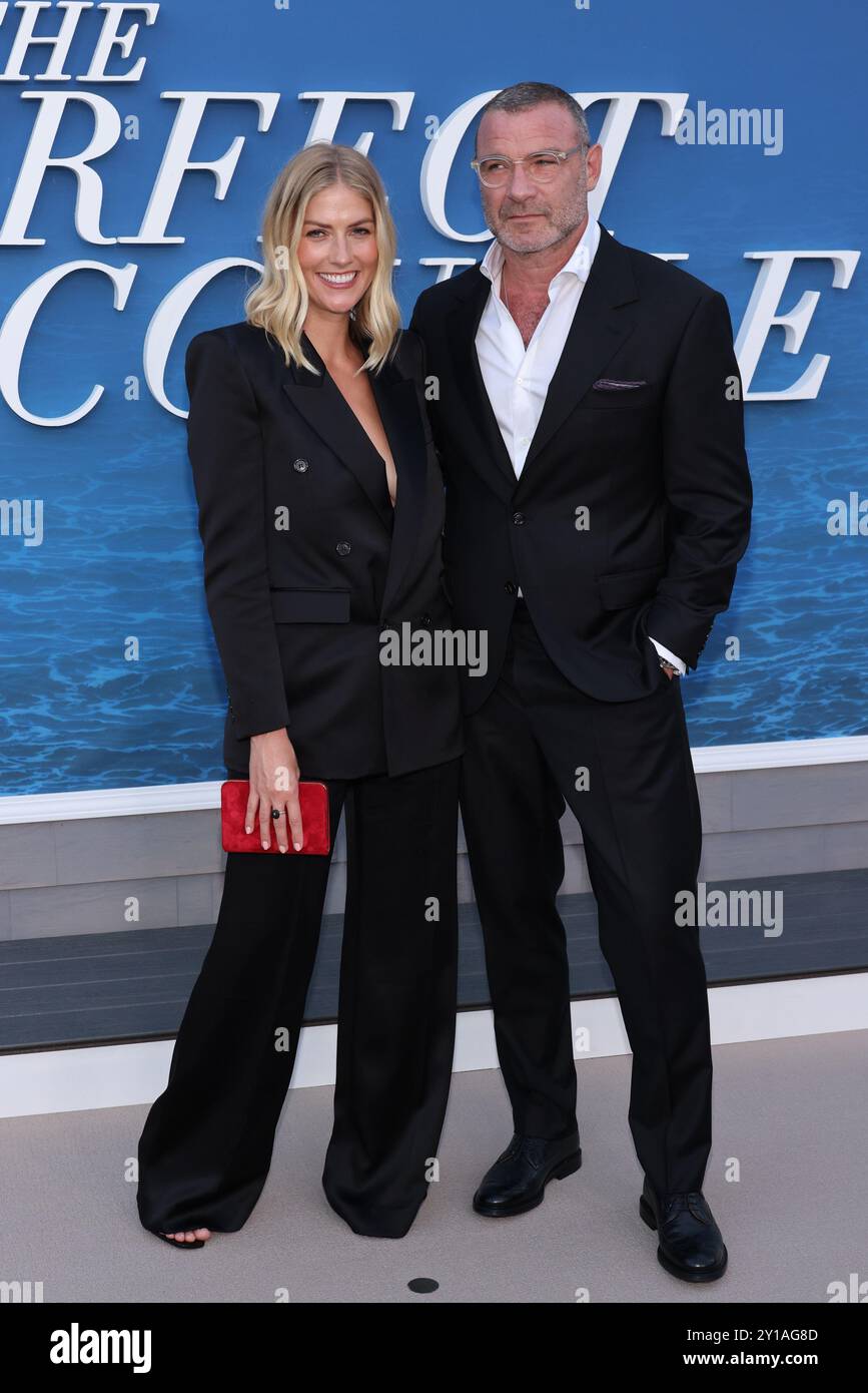 Liev Schreiber and Taylor Neisen attends the Los Angeles Premiere of ...