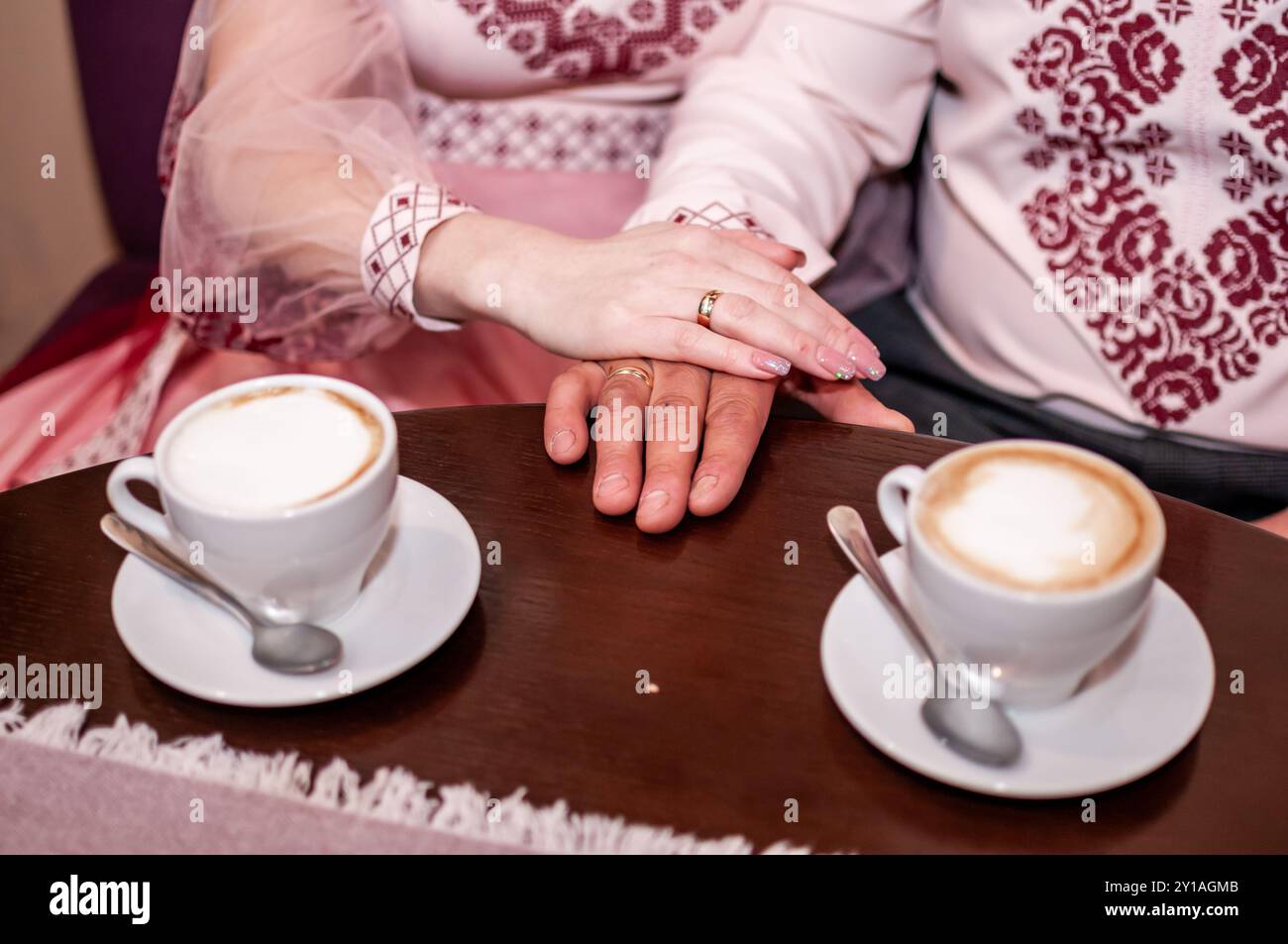 Morning Harmony: An Ethnic Couple Sharing Coffee and Affection Stock ...