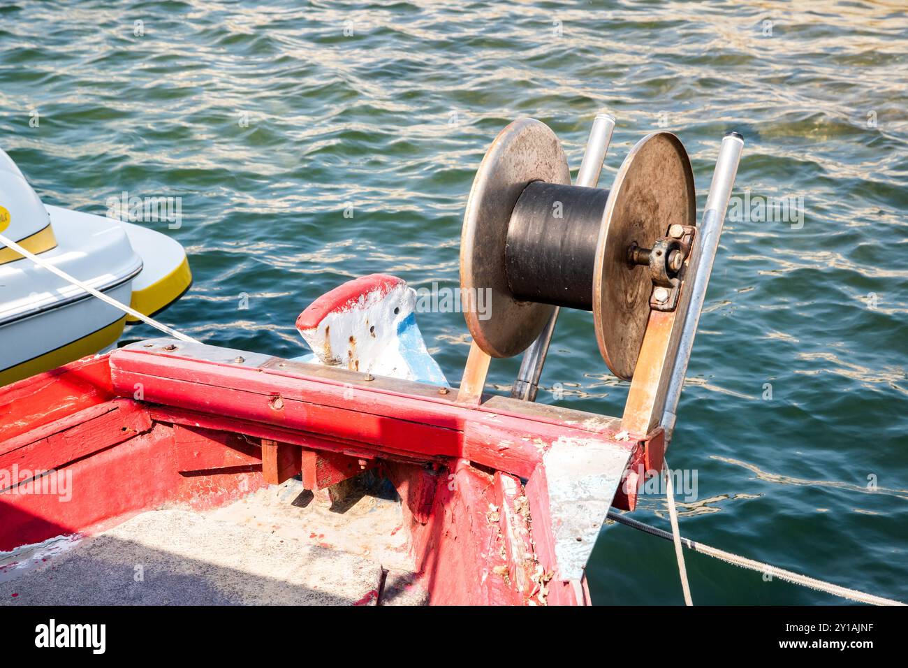 Loading winch on boat hi-res stock photography and images - Alamy