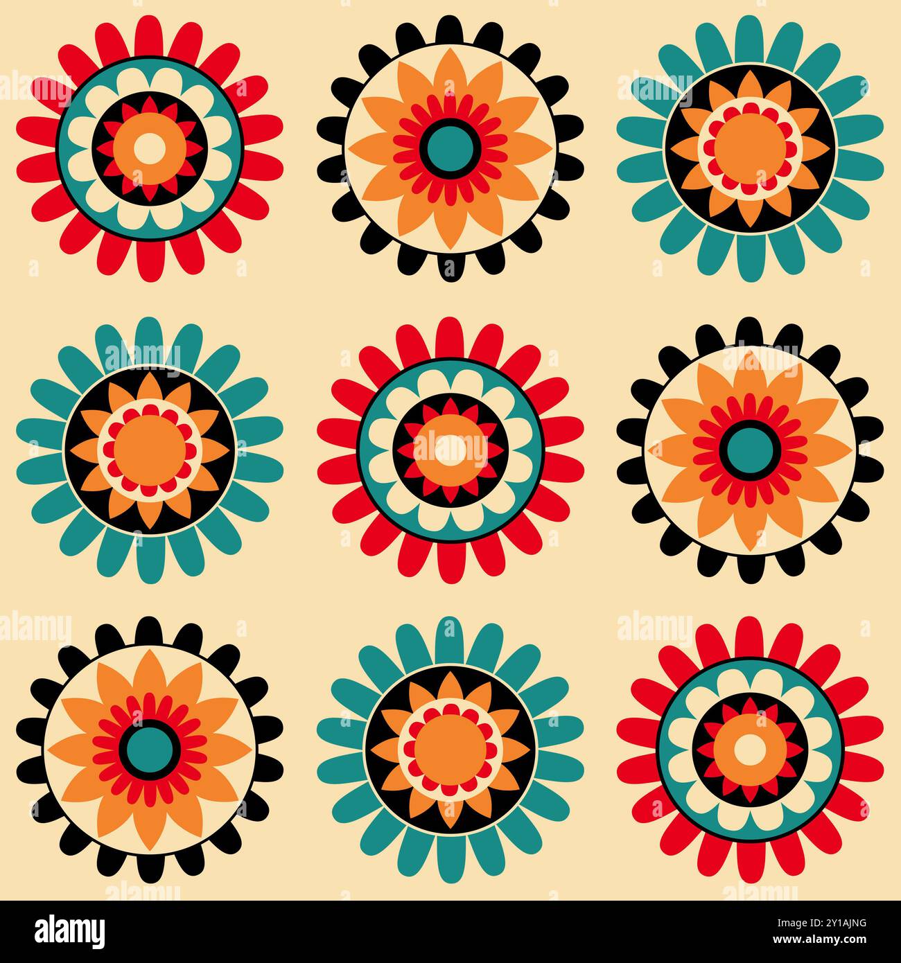 Cute flower pattern hi-res stock photography and images - Alamy