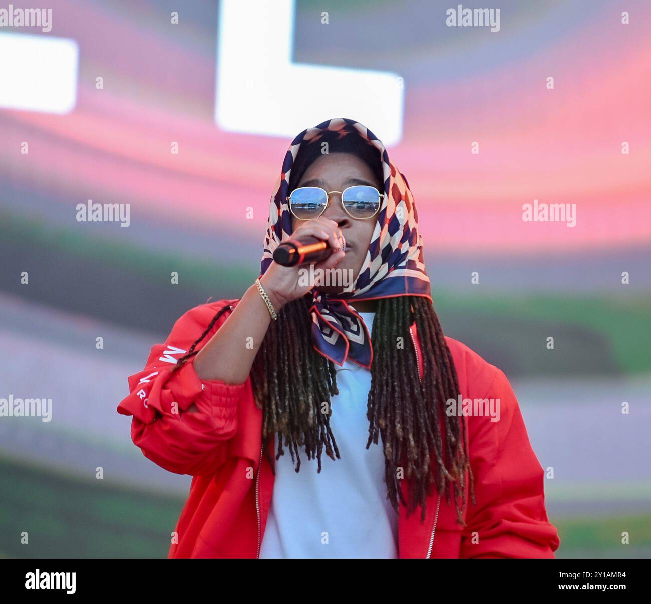Koffee performing on the Reggaeland Main stage at the National Bowl ...