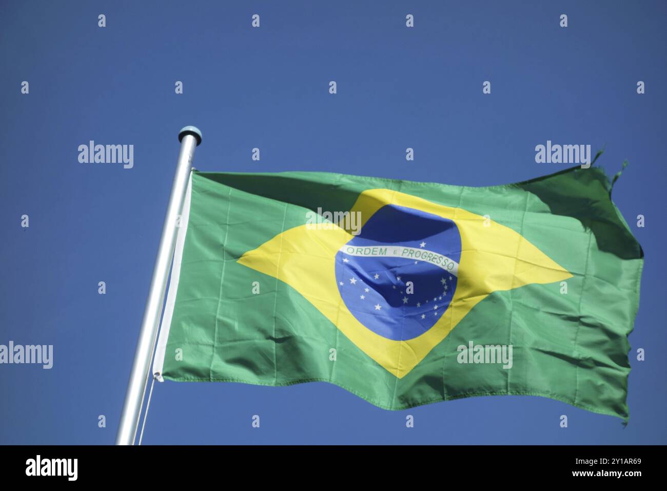 Brazilian national flag Stock Photo - Alamy