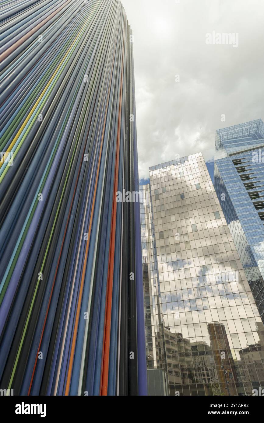 Le Moretti tubes, ventilation tower, designed by the artist Raymond ...