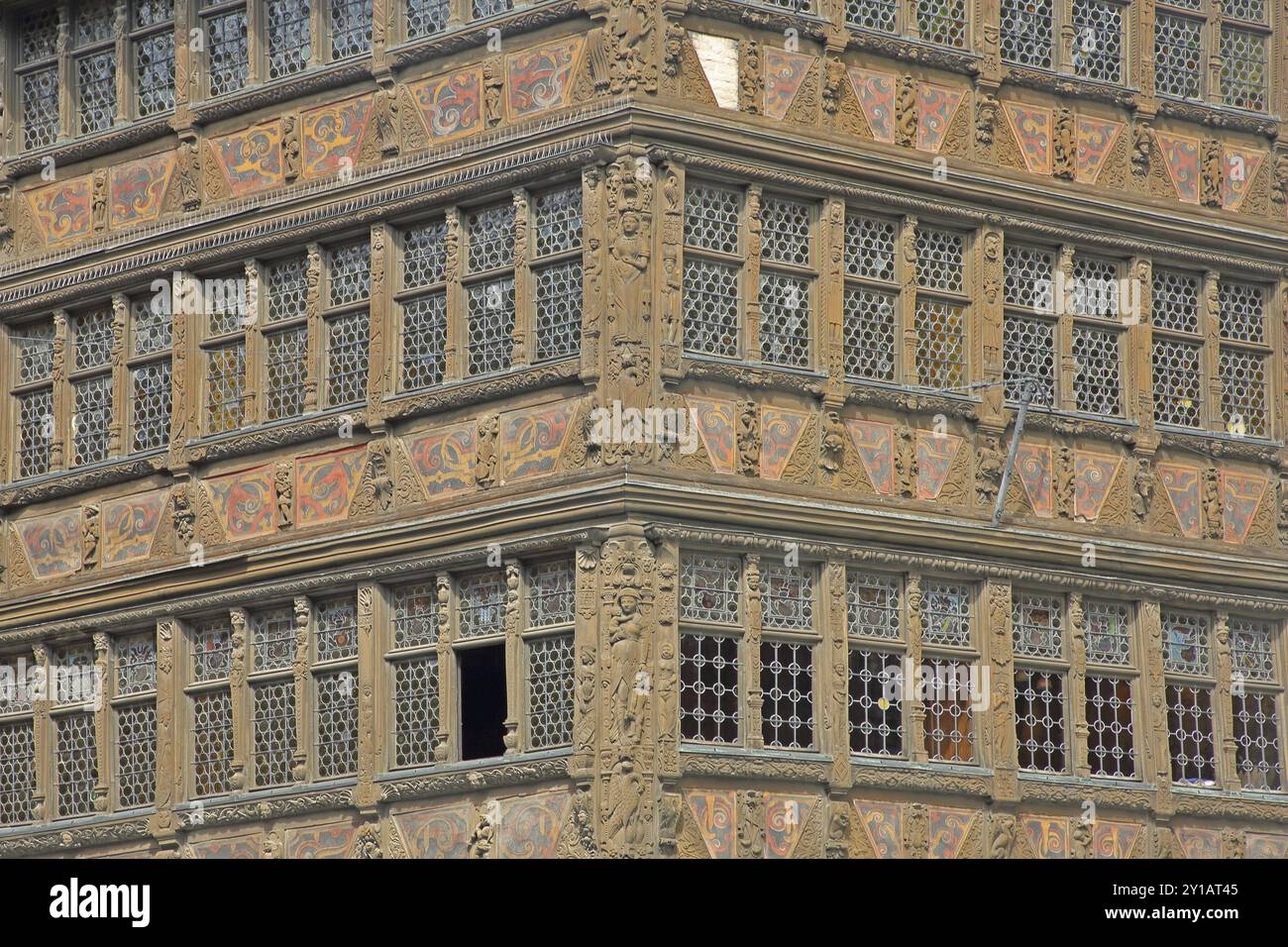 Facade of Maison Kammerzell built in 1427, historic half-timbered house ...