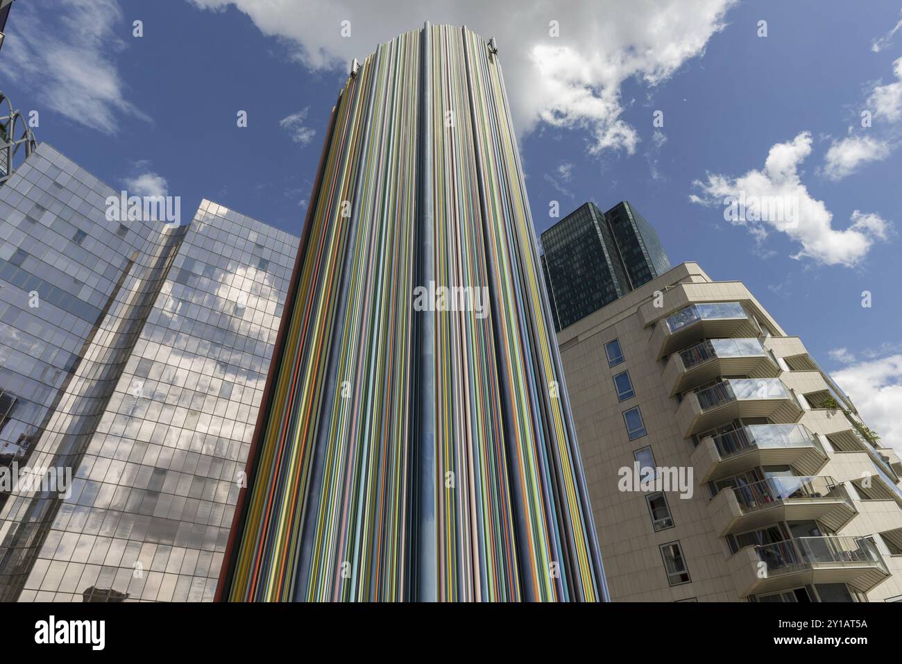 Le Moretti tubes, ventilation tower, designed by the artist Raymond ...
